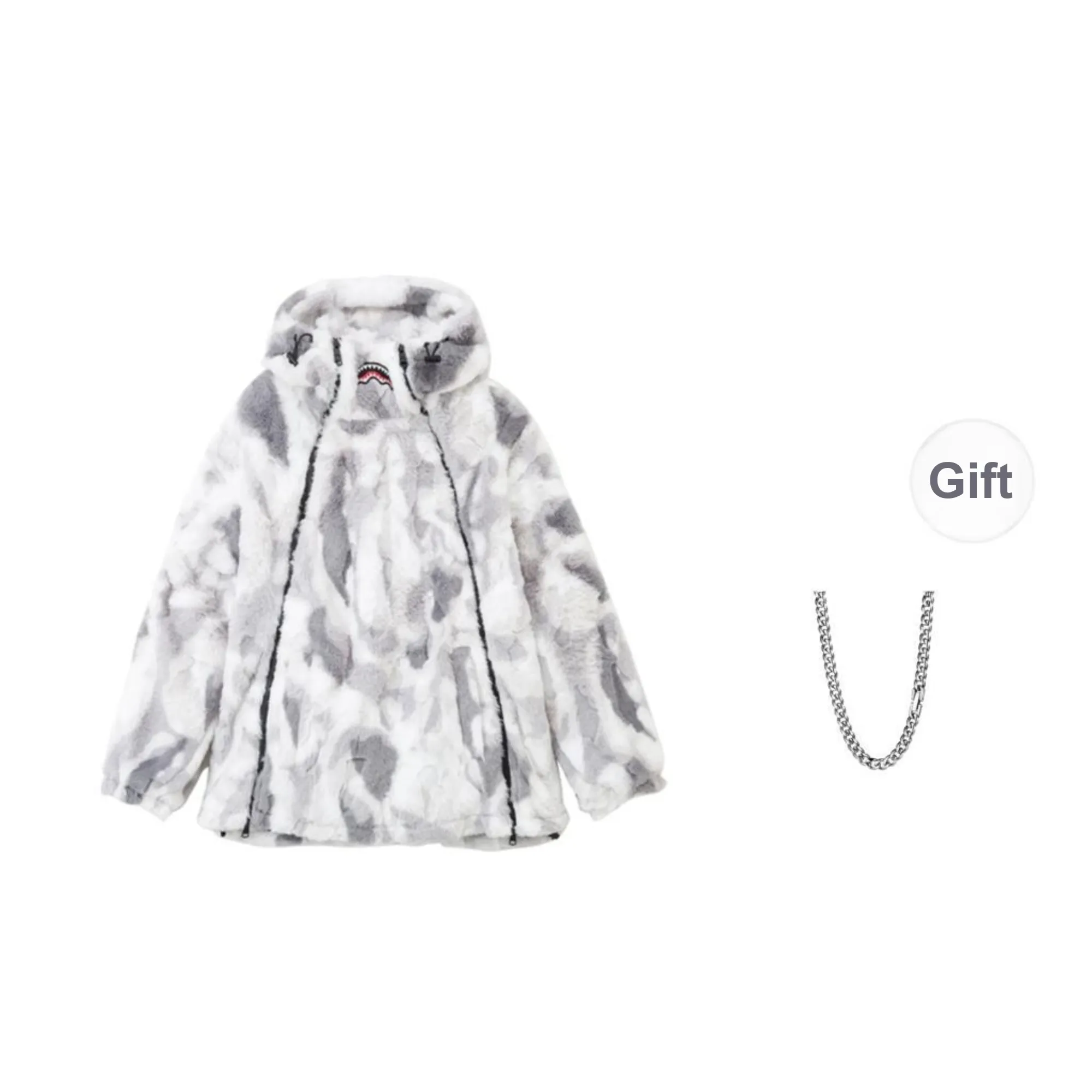SPRAYGROUND Velvet Jackets Unisex Light Heather Gray - POIZON
