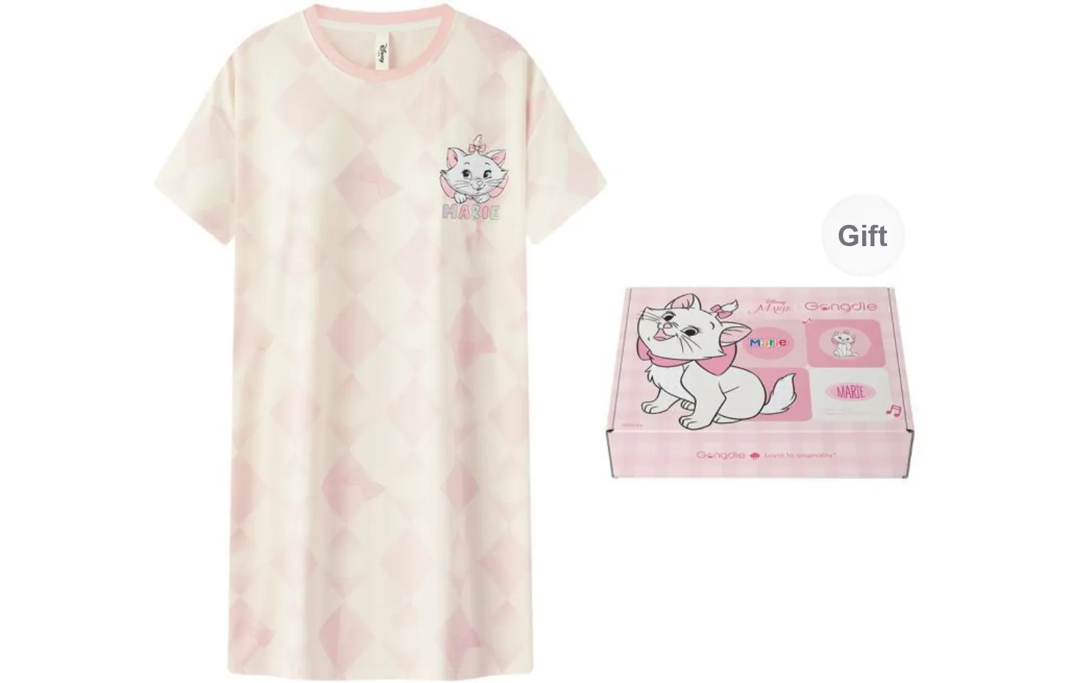 Gongdie x Disney Nightgown Women's Gift Box Set Apricot - POIZON