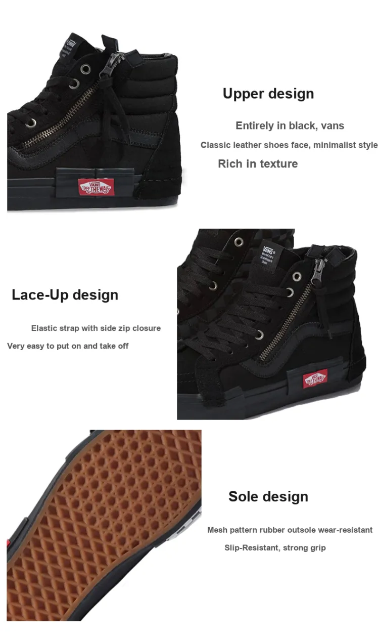 Vans Sk8-Hi Cap Lx Reissue Black Checkerboard US M 7.5 Vans Sk8-Hi Cap Lx Reissue Black Checkerboard US M 7.5