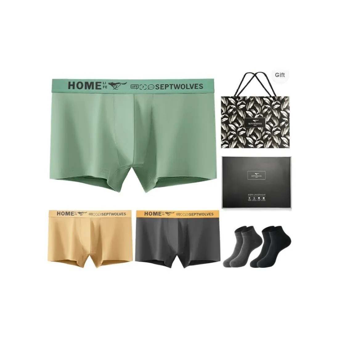 SEPTWOLVES Men Underwear Gift Boxes - POIZON
