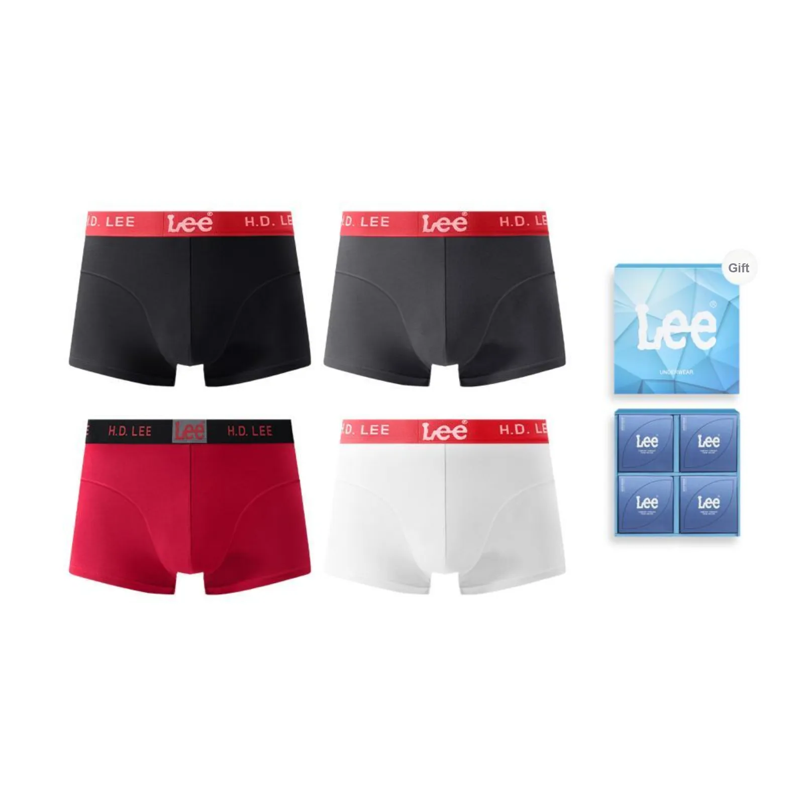 Lee Sunset 4.0 Underwear Gift Boxes Men's 4 Pack - POIZON